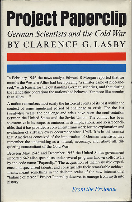 Project Paperclip - back cover